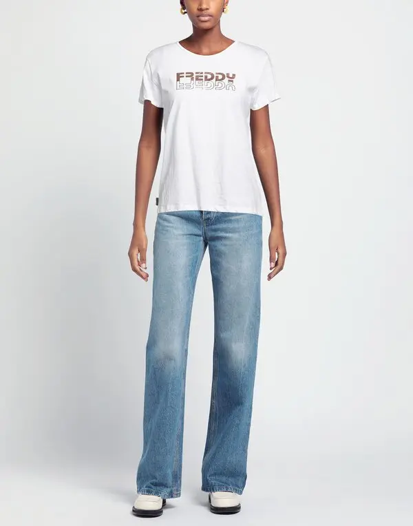 FREDDY Logo-print Jersey T-shirt - White