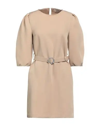 VICOLO Mini Trapeze Dress - Beige