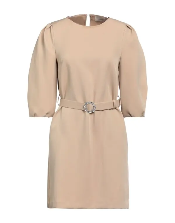 VICOLO Mini Trapeze Dress - Beige