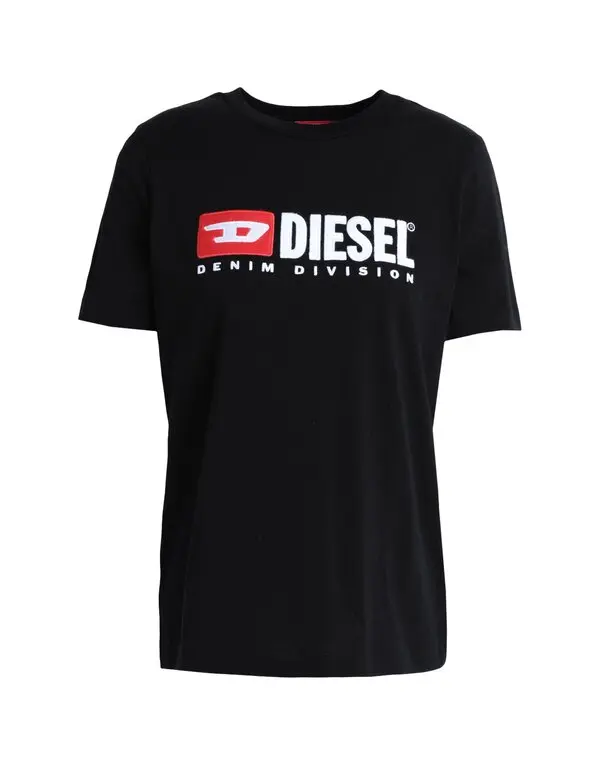 DIESEL T-reg-div Cotton T-shirt - Black
