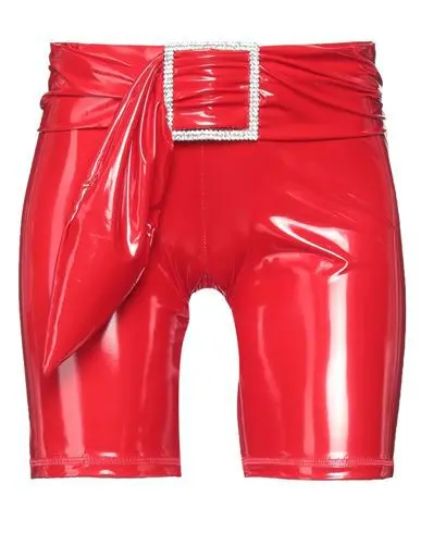 AYA MUSE Coated Stretch Shorts - Red