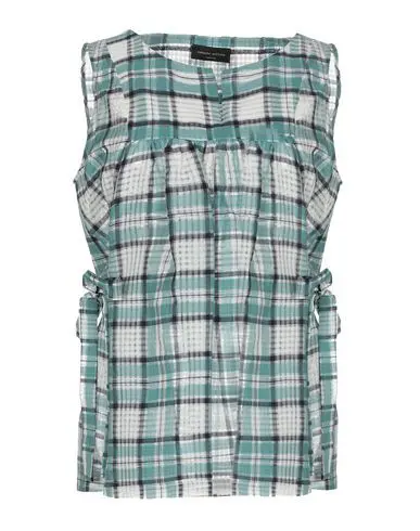 ROBERTO COLLINA Woven Tartan Top - Green