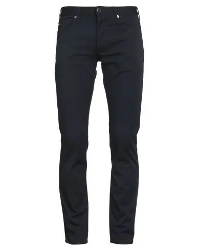 Emporio Armani Cotton Gabardine Tapered Leg Pants - Blue