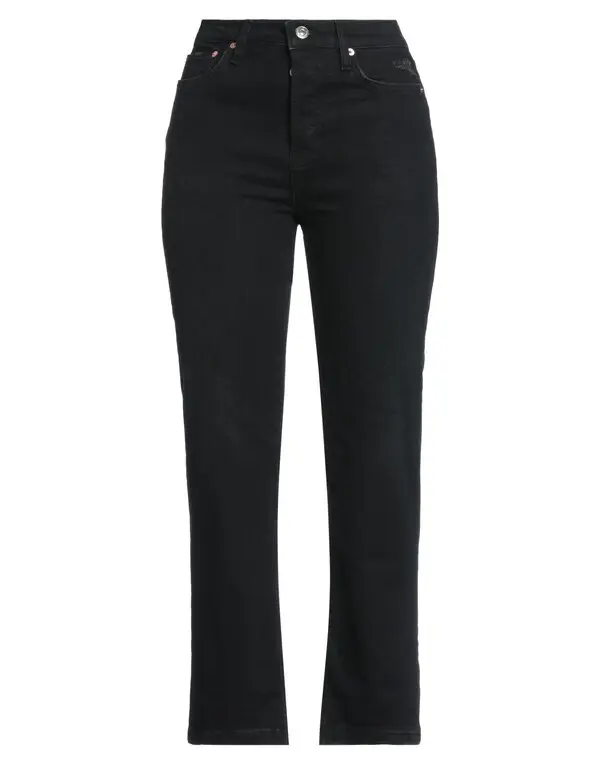 Maje Straight-leg Jeans With Leather Trims