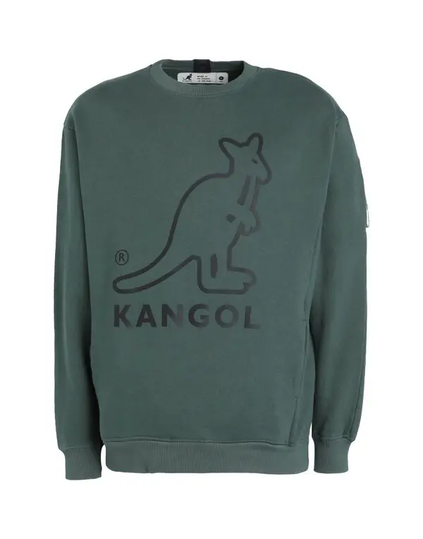 KANGOL Cotton Fleece Sweatshirt - Green