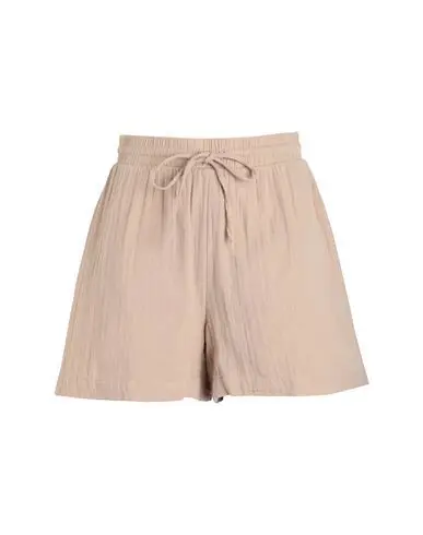 PIECES Relaxed Fit Cotton Shorts - Beige