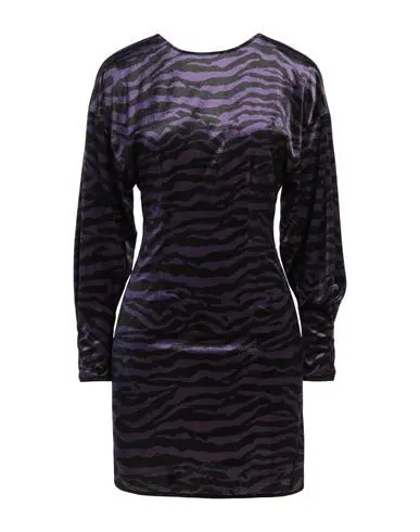 SUOLI Mini Zebra-print Velvet Dress