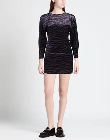 SUOLI Mini Zebra-print Velvet Dress