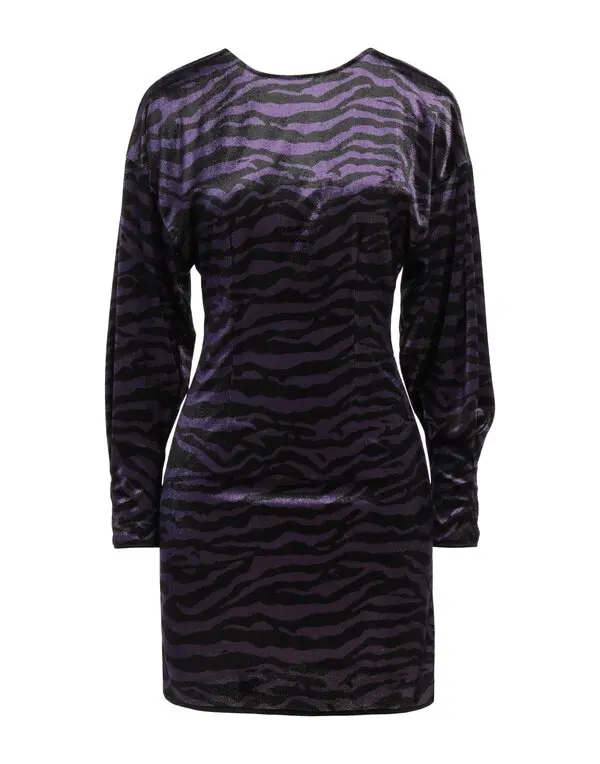 SUOLI Mini Zebra-print Velvet Dress