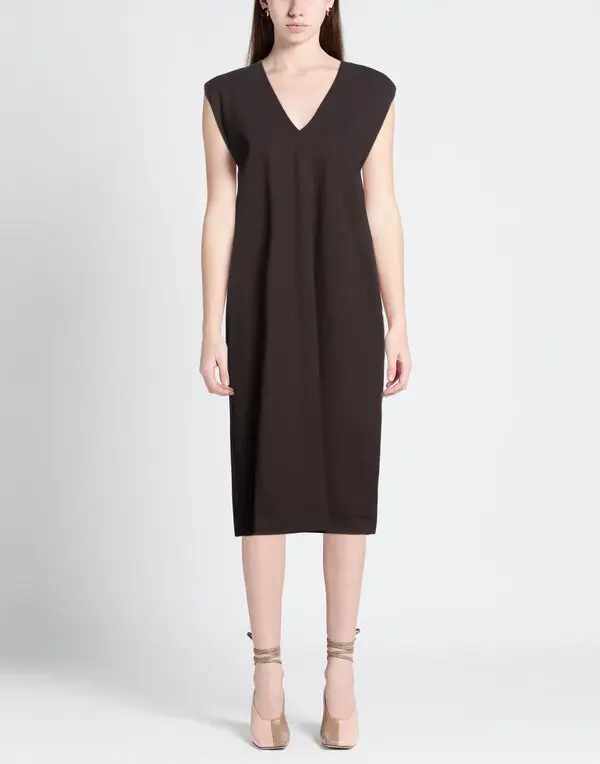 MEIMEIJ Midi Trapeze Dress - Brown