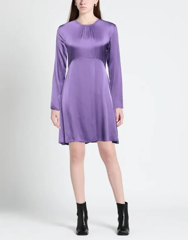 BERNA Mini Trapeze Dress - Purple