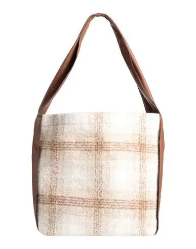 SFIZIO STUDIO Bouclé Tartan Pattern Maxi Shopper Bag