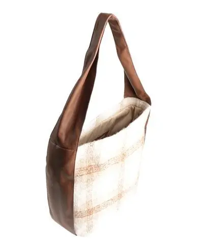 SFIZIO STUDIO Bouclé Tartan Pattern Maxi Shopper Bag