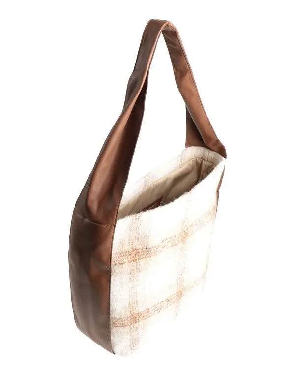 SFIZIO STUDIO Bouclé Tartan Pattern Maxi Shopper Bag