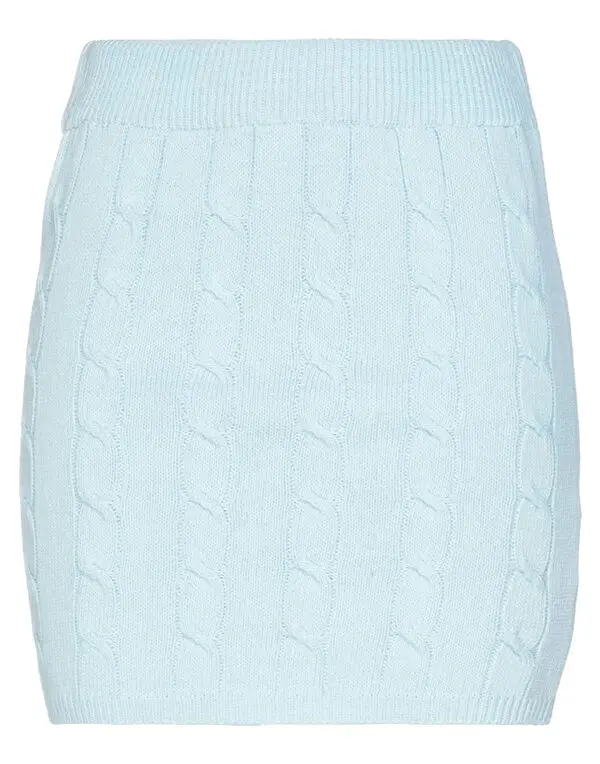 VICOLO Knitted Mini Skirt - Sky Blue