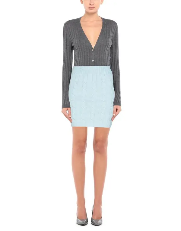 VICOLO Knitted Mini Skirt - Sky Blue