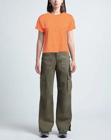 VICOLO Striped Jersey T-shirt - Orange