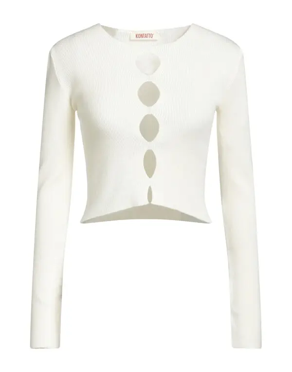KONTATTO Sweater In Viscose, Acrylic, And Elastane - White