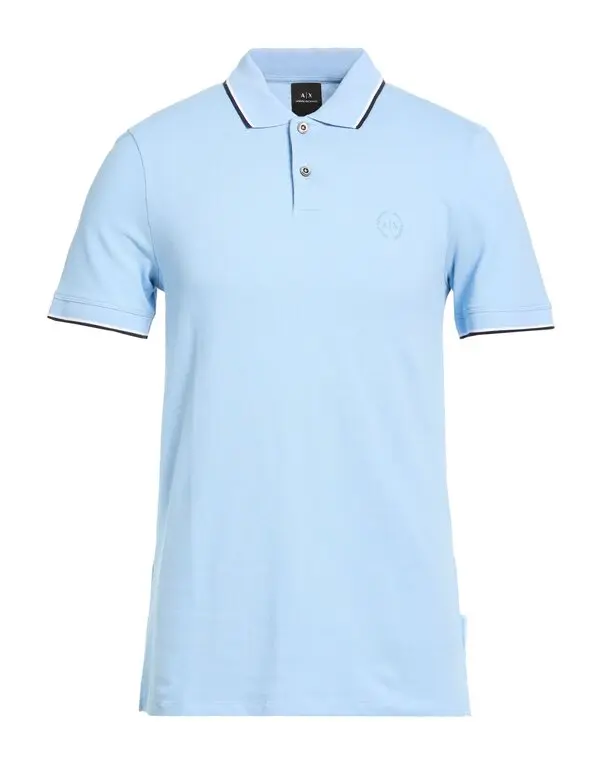 Armani Exchange Polo Shirt Size Cotton, Elastane - Blue