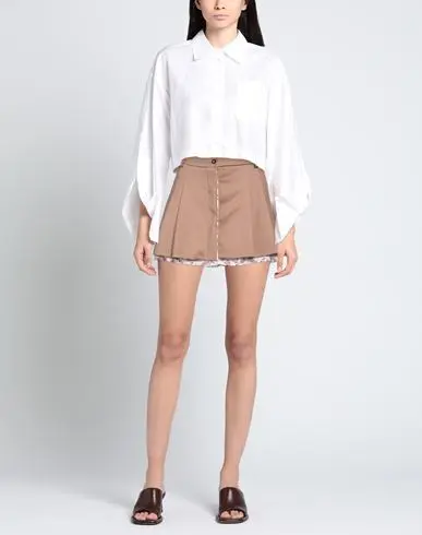 Pinko Plain Weave Mini Skirt - Beige