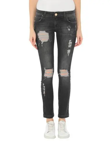 G.SEL Jeans With Leather Trim