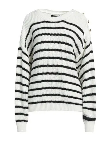 ANGELA MELE MILANO Striped Knit Sweater - White