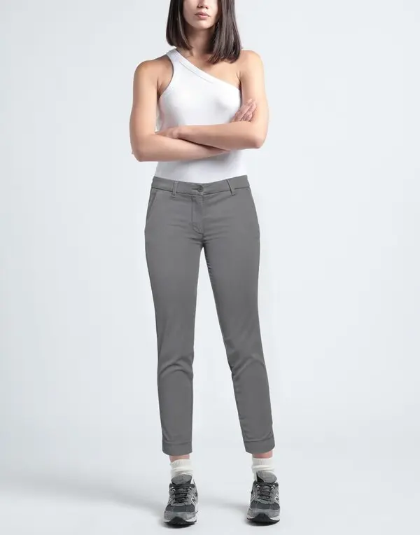 Bruno Manetti Slim Fit Cropped Pants - Grey