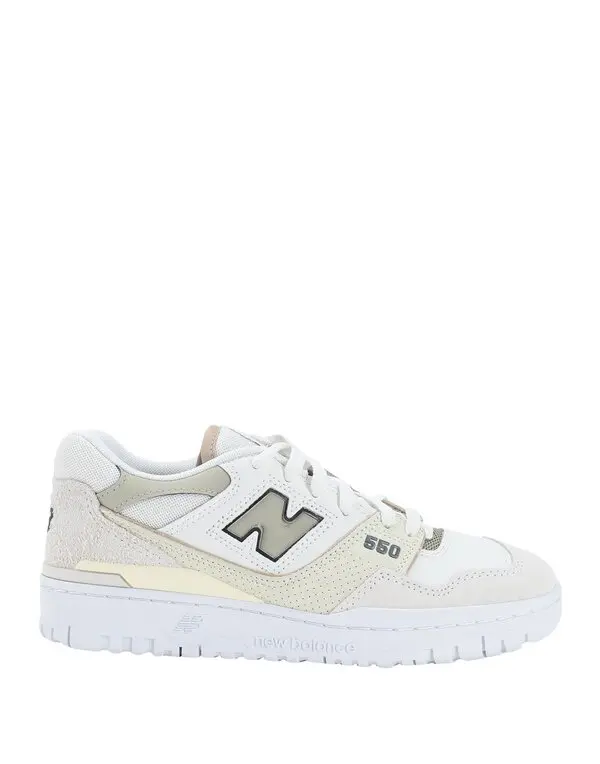 NEW BALANCE 550 Leather And Textile Fiber Sneakers - White