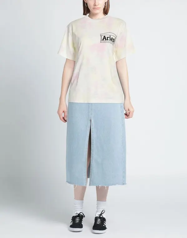 Aries Logo-print T-shirt - Yellow