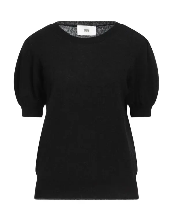SOLOTRE Knitted Sweater - Black