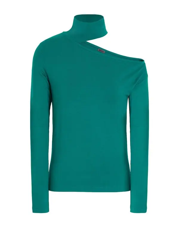 8 BY YOOX Viscose Cut-out Top - Green