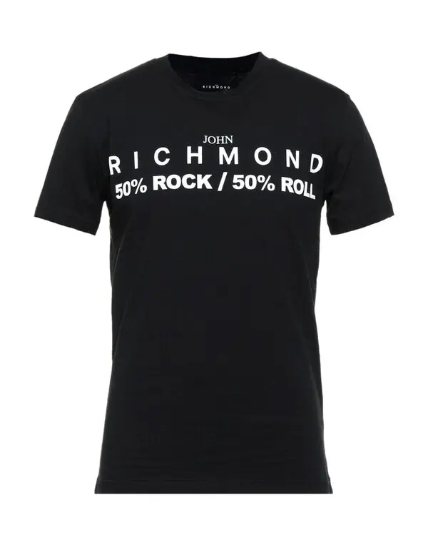 John Richmond Homme T-Shirt M Noir Col Rond