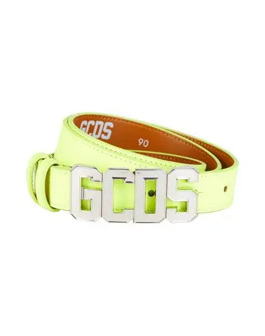 Gcds Leather Belt - Yellow