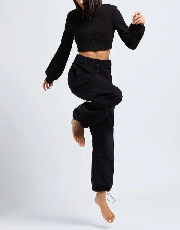 8 BY YOOX Organic Cotton Long Sleeve Cropped Hooded Sweatshirt