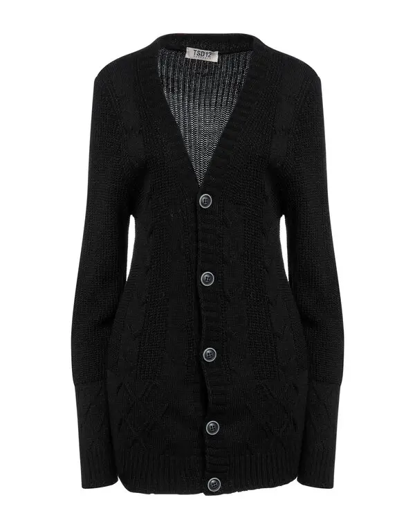 TSD12 Knitted Cardigan - Black