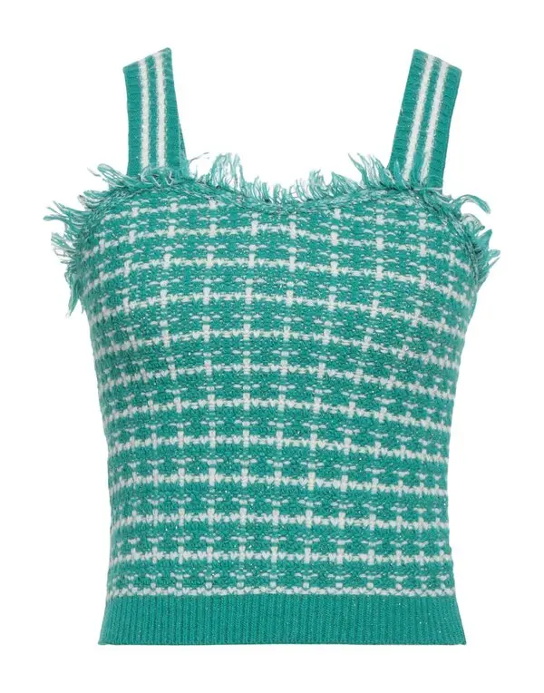 SOALLURE Knitted Corset Top - Green