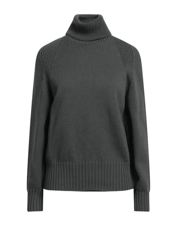 Alpha Studio Turtleneck In Wool And Polypropylene - Grey