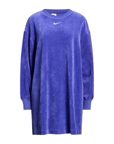 Nike Velour Long-sleeve Mini Dress - Blue