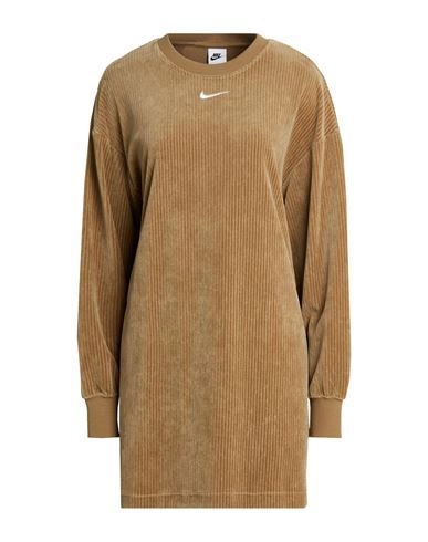 Nike Velour Long-sleeve Mini Dress - Camel