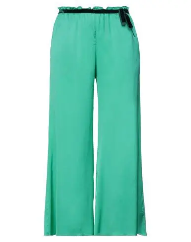 VIRNA DRÒ Wide-leg Cropped Pants - Green