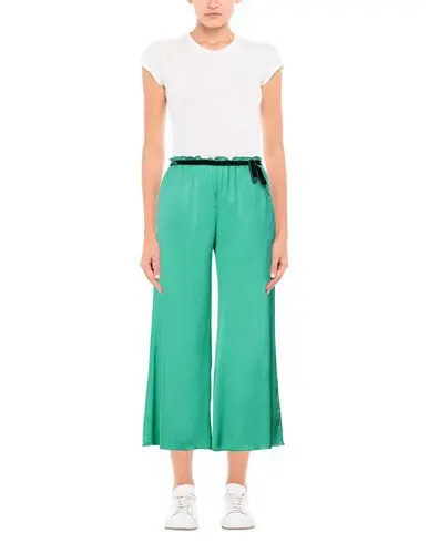 VIRNA DRÒ Wide-leg Cropped Pants - Green