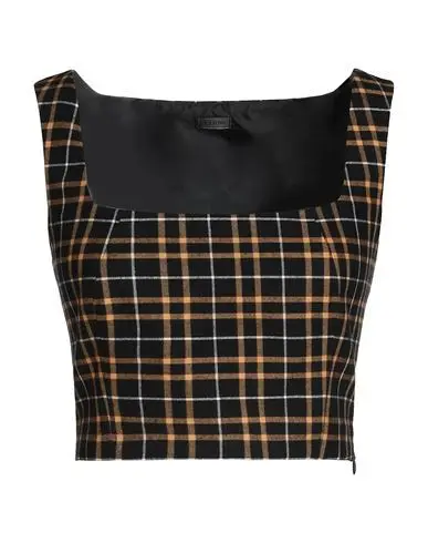 8 BY YOOX Flannel Checked Crop Top