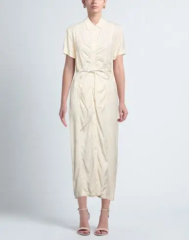 Patrizia Pepe Maxi Lyocell Shirt Dress - White