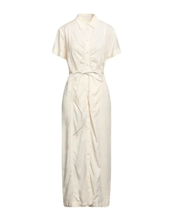 Patrizia Pepe Maxi Lyocell Shirt Dress - White