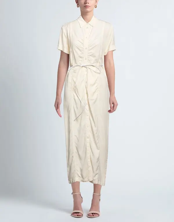 Patrizia Pepe Maxi Lyocell Shirt Dress - White