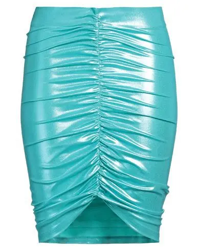 Andamane Metallic Pencil Midi Skirt - Blue