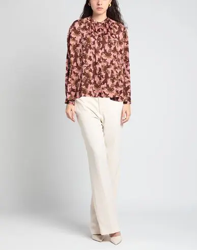 OTTOD'AME Floral Print Crepe Shirt - Salmon Pink