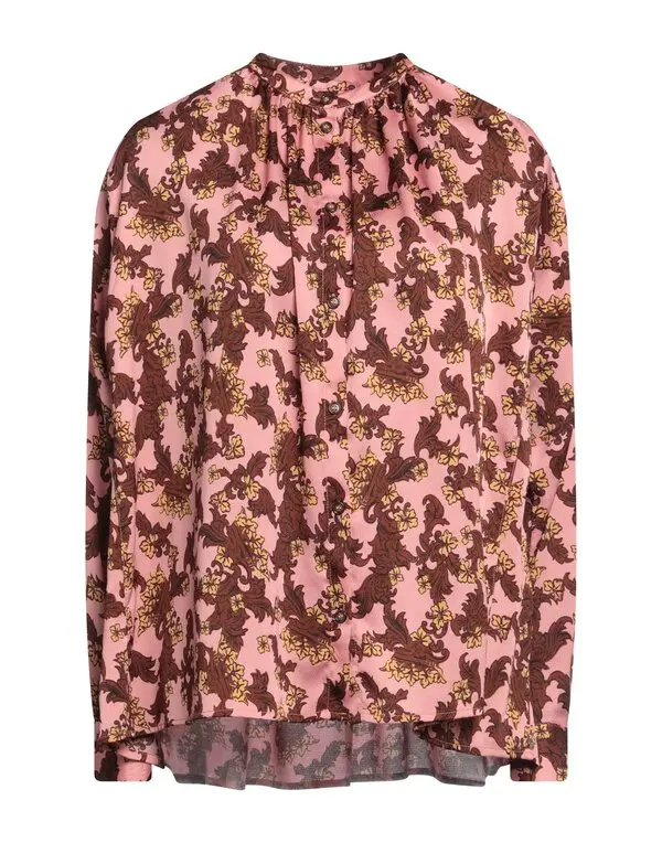 OTTOD'AME Floral Print Crepe Shirt - Salmon Pink