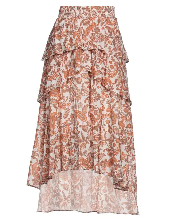 Maje Cotton Midi Flared Skirt