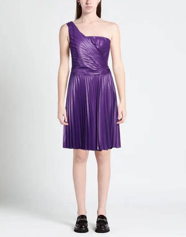 MARC ELLIS Crepe One-shoulder Midi Dress - Purple